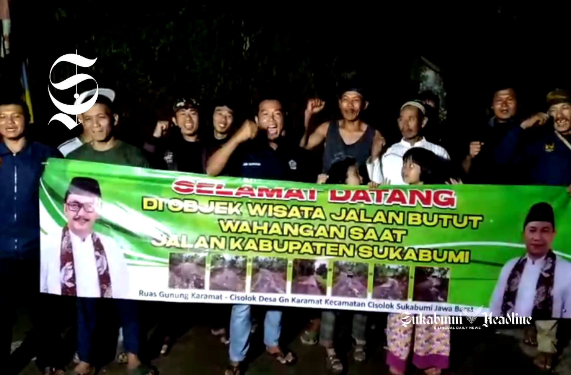 Penampakan Jalan Kabupaten rusak di Cisolok Sukabumi jadi wisata kebun ...