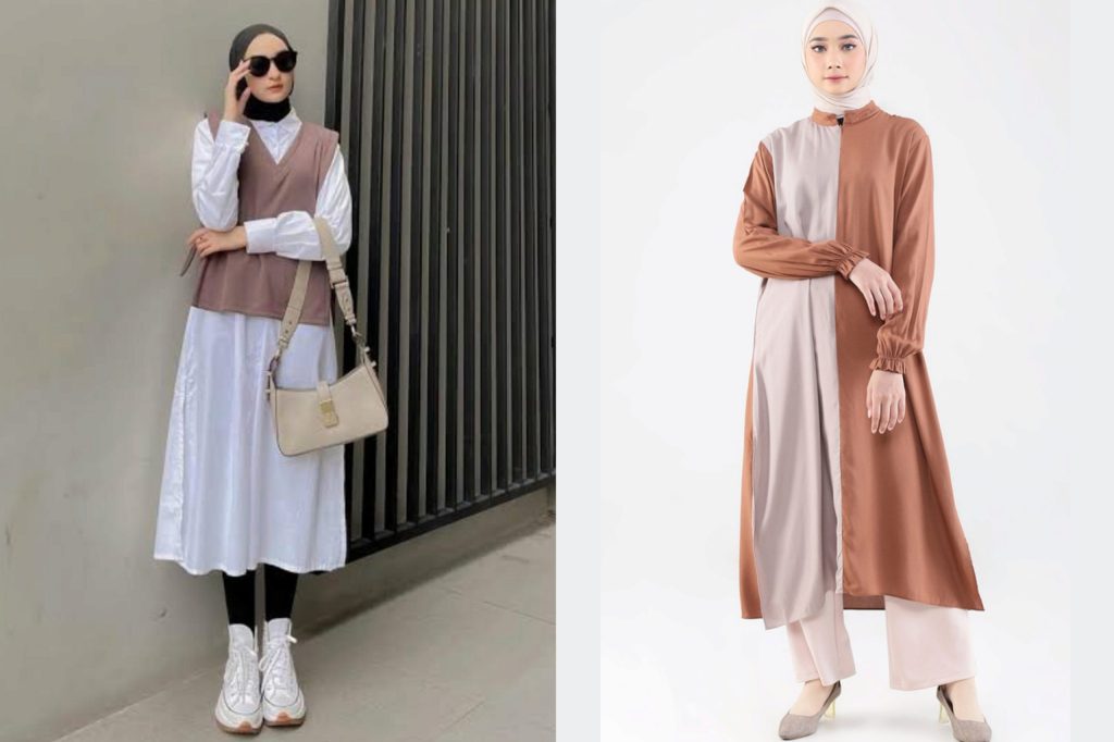 5 model tunik kekinian untuk Hijabers Sukabumi silaturahim Idul Adha